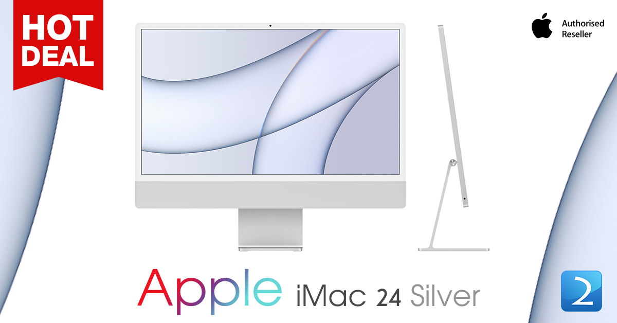 ช้อป Apple iMac 24 Silver เลย! ราคาดี จัดส่งฟรี