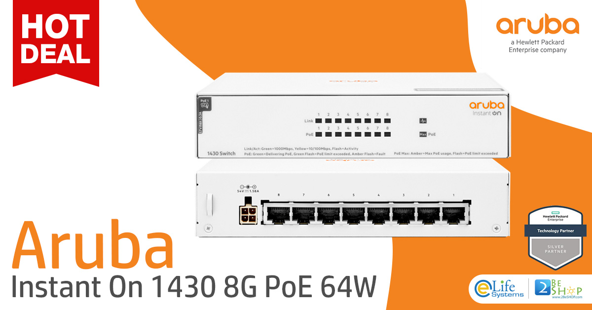 ช้อป [R8R46A] Aruba Instant On 1430 8G PoE 64W Switch ราคาถูก ซื้อ ...