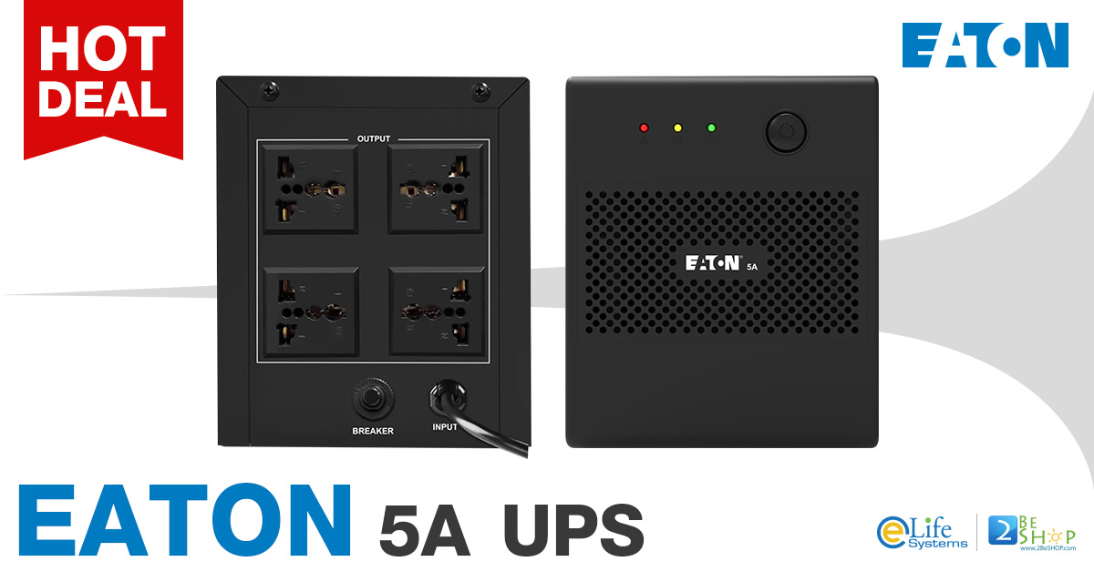 ช้อป [P-5A700I-NEMA] Eaton 5A 700VA ราคาถูก ซื้อออนไลน์ที่นี่ ส่งฟรี