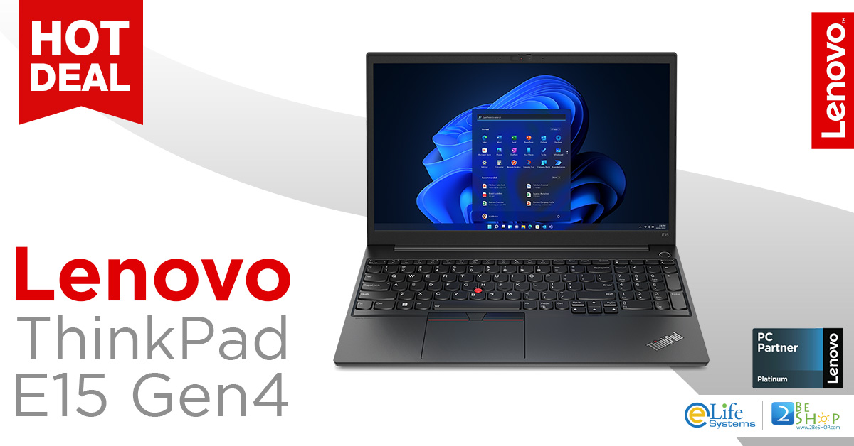 ช้อป Lenovo ThinkPad E15 Gen4 เลย! ราคาดี จัดส่งฟรี