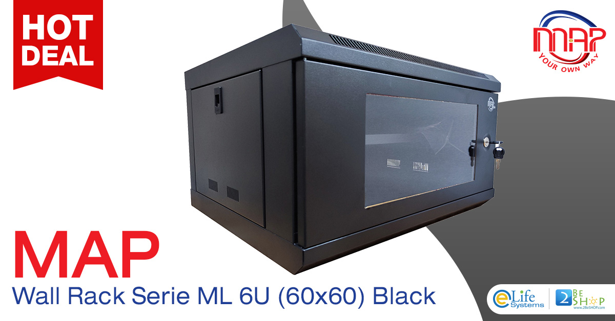 ช้อป [ML1-60606B] MAP Wall Rack Serie ML 6U (60x60) Black ราคาถูก ซื้อ ...